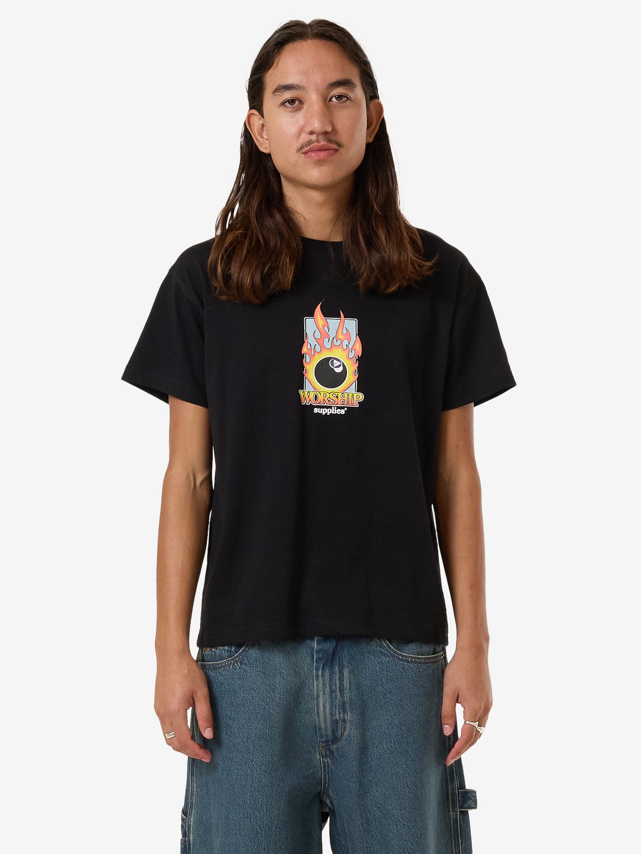 Try Again Fitted Tee in Black | Worship Supplies