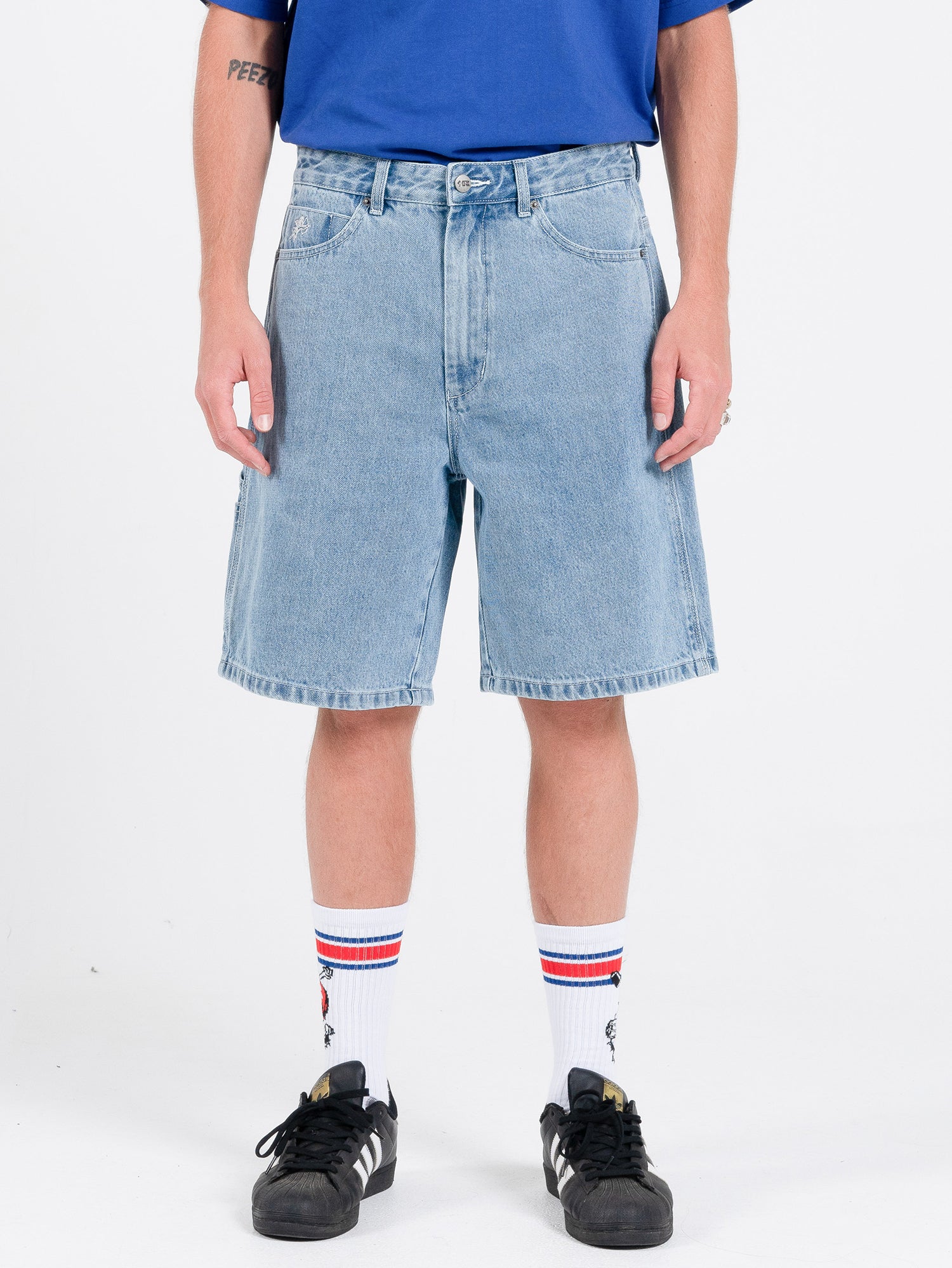 Fumbler Carpenter Jean Short - Spirit Blue | Worship Supplies