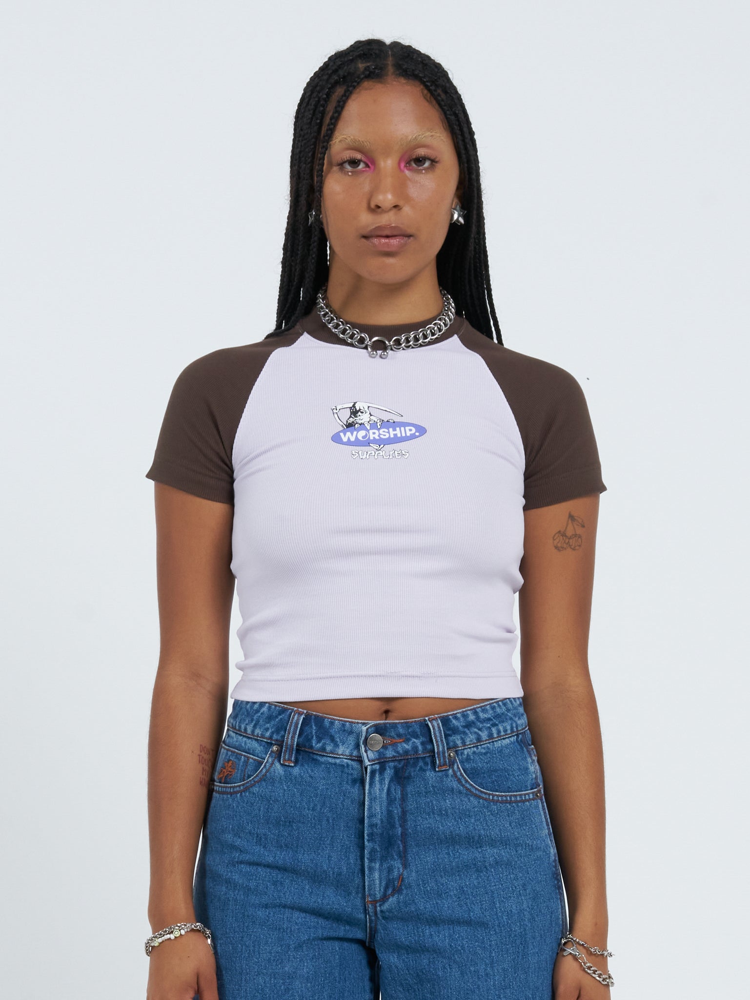 Offerings Slim Raglan Tee - Orchid Hush | Worship Supplies