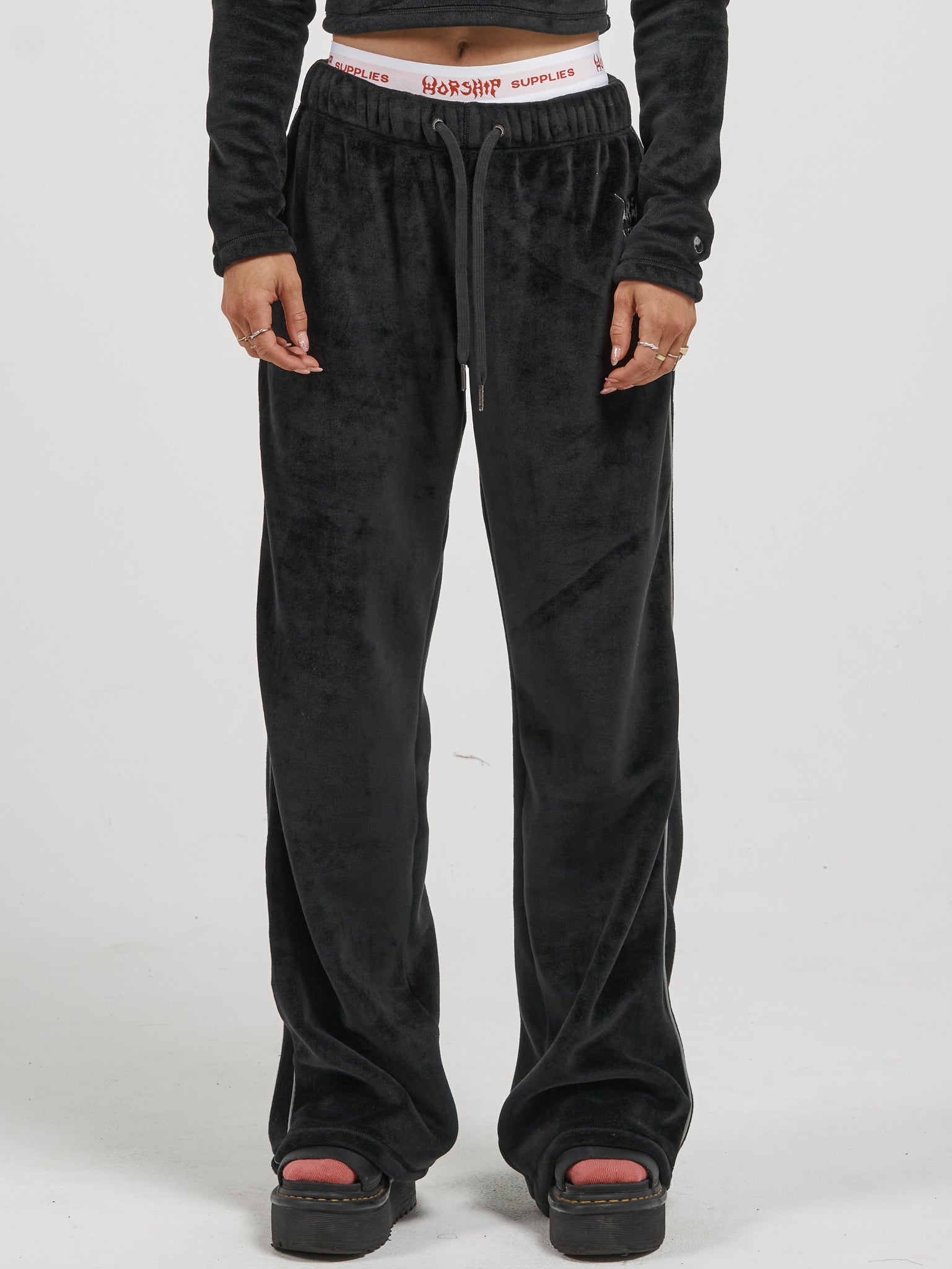 Kitty Velour Pant - Black | Worship Supplies